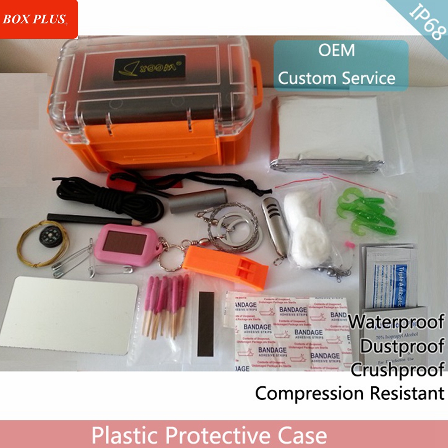 Plastic Waterproof Outdoor Gear Box Emergency Rescue Survival Tool Kit ...